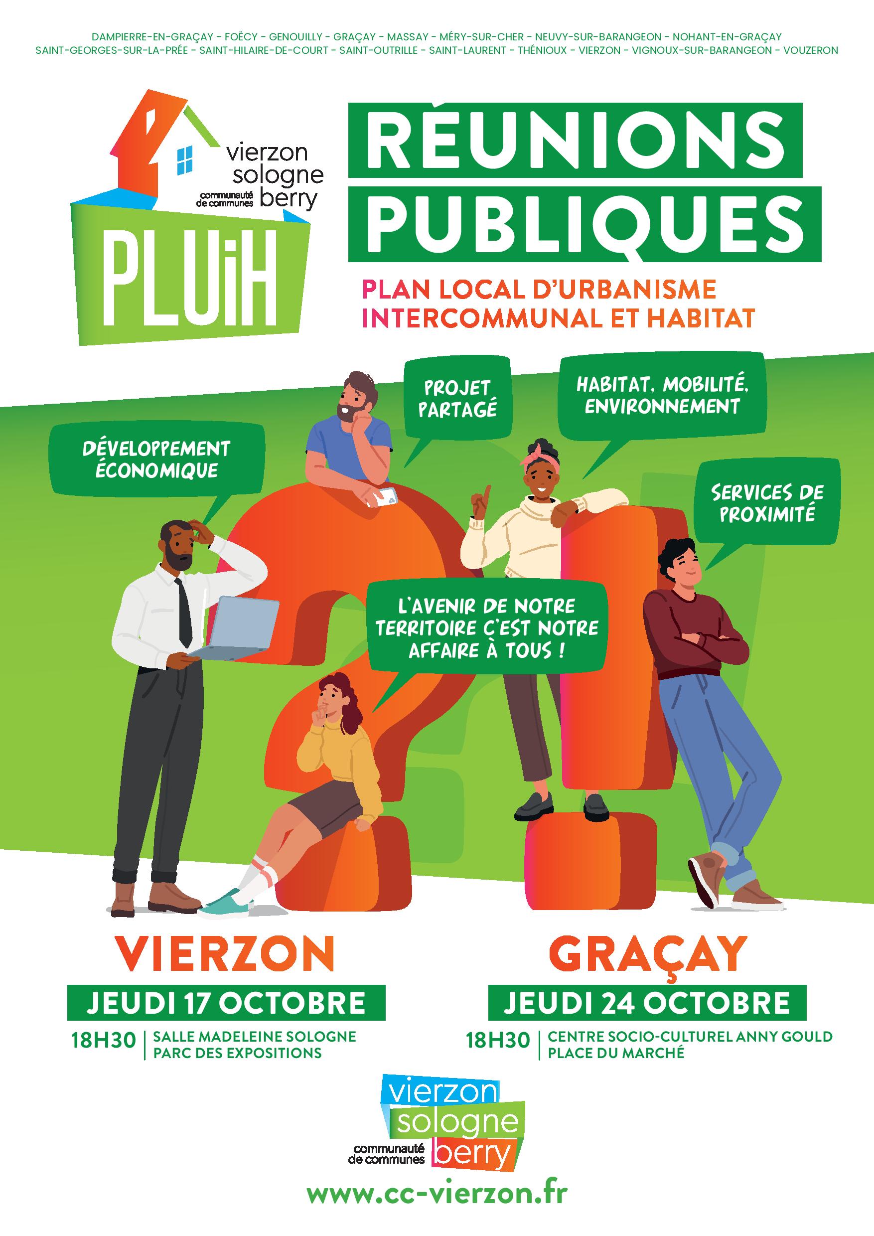 Réunion publique PLUiH 17 octobre 2024 à 18h30 – Le village de VOUZERON