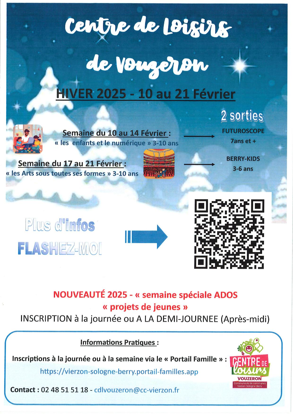 Centre de loisirs de Vouzeron – Hiver 2025 – Le village de VOUZERON